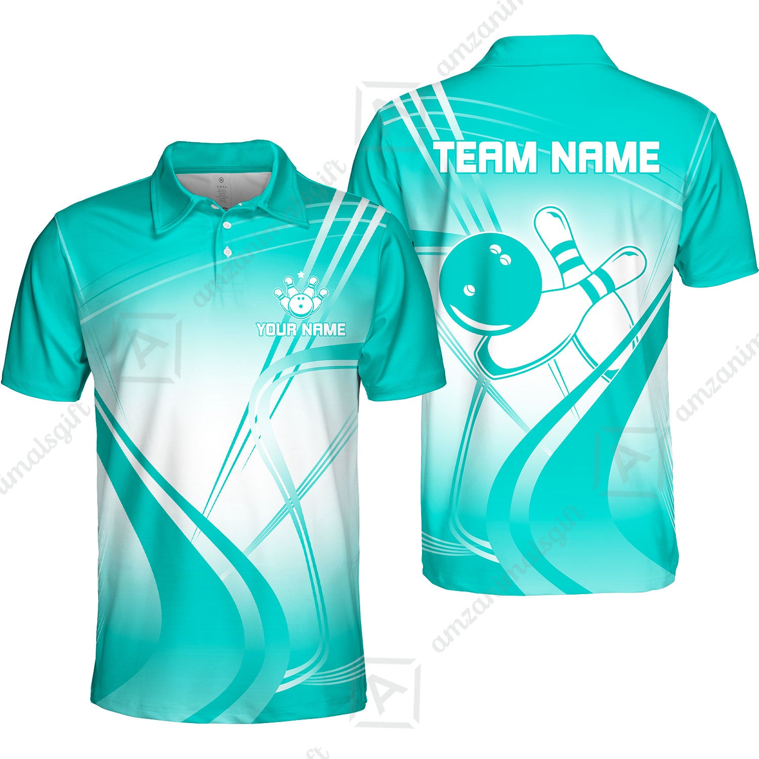 Customized Bowling Polo Shirt, Custom Bowling Uniform Polo Shirt, Mult ...