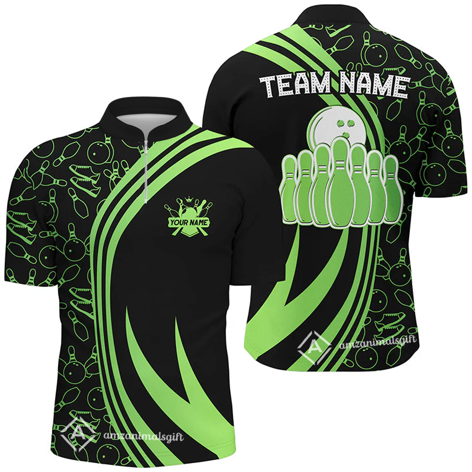 Customized Bowling Team Jersey Neon Multicolor Bowling Uniforms Jersey ...