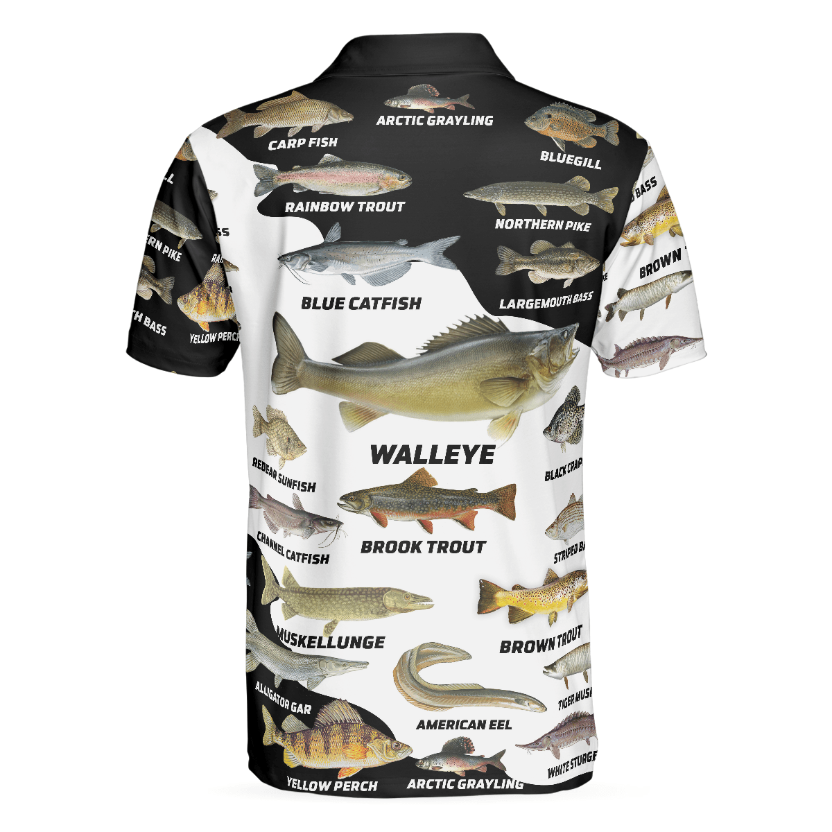 Freshwater Fish Types All Over Print Polo Shirt, Polo Golf Shirt For M ...
