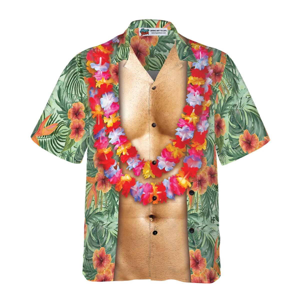 Funny Aloha Tropical Flowers Costume Men Hawaiian Shirt - Gift For Men ...