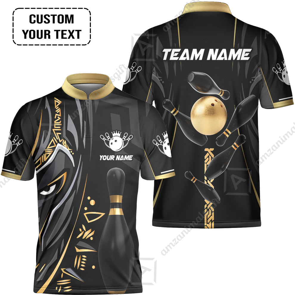 Custom Bowling Team Jerseys Polo Shirts, Bowling uniforms Ball & Pins ...